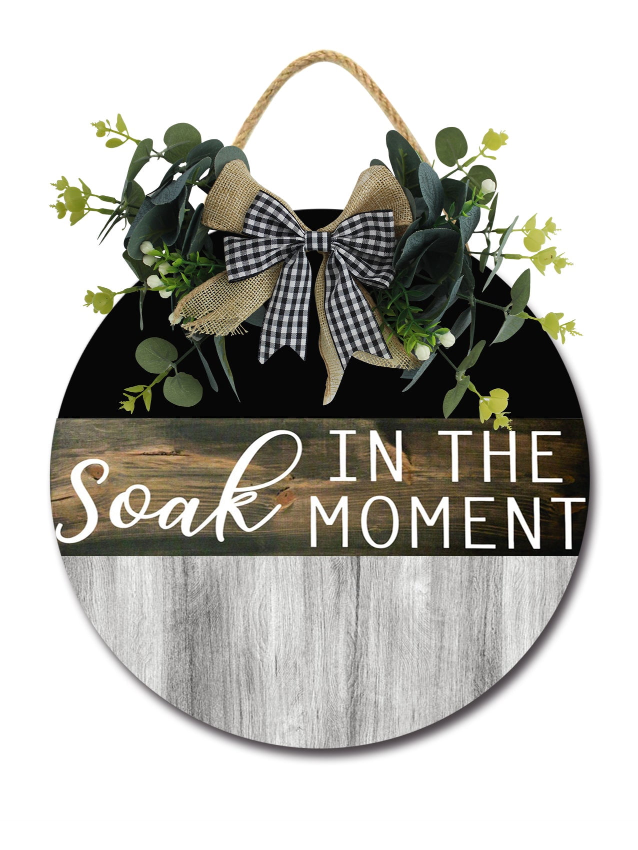 Soak In The Moment Sign Farmhouse Wood Sign Front Porch Decor Rustic ...
