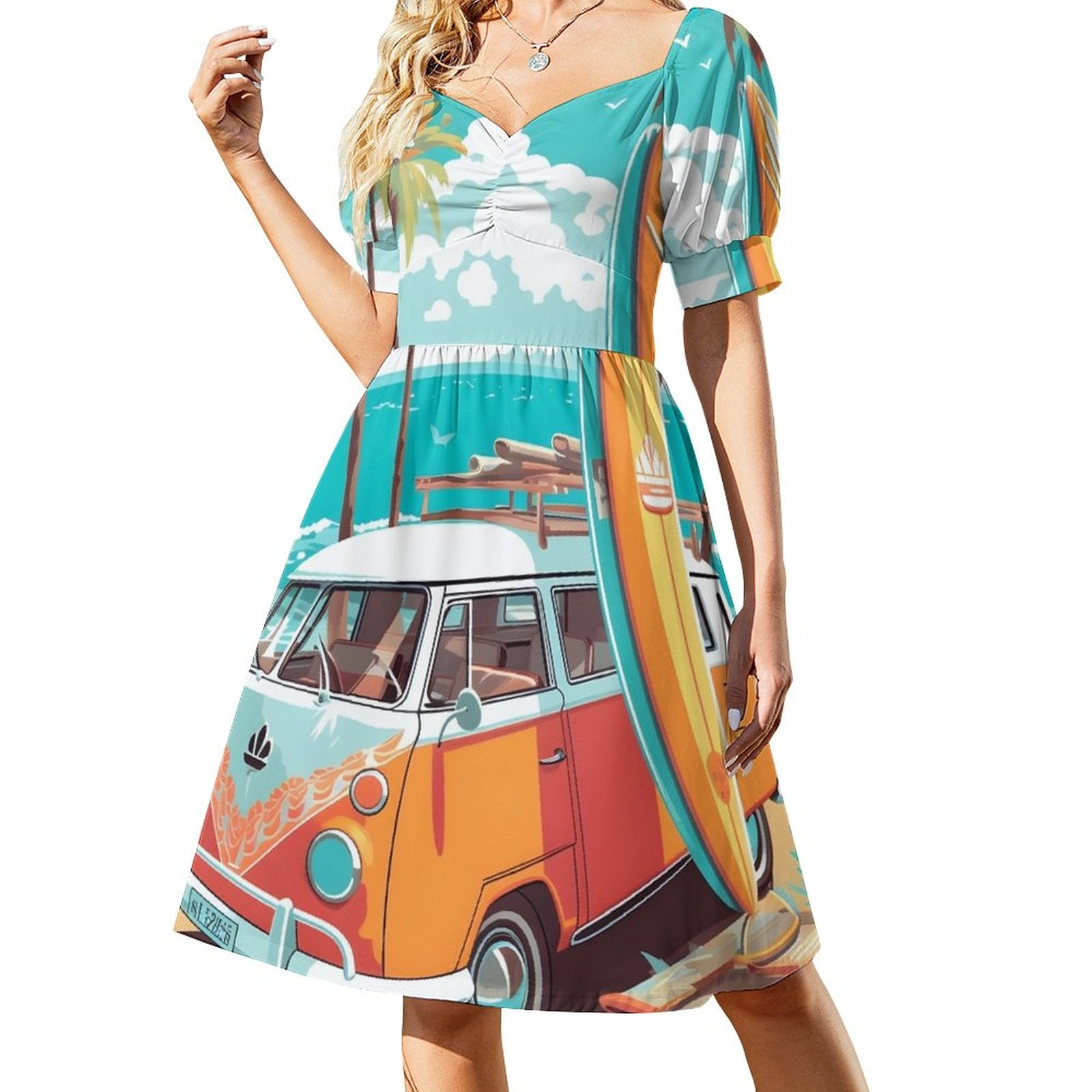 Soak Up the Sun and Ride the Tides Sleeveless Dress Long dress woman ...