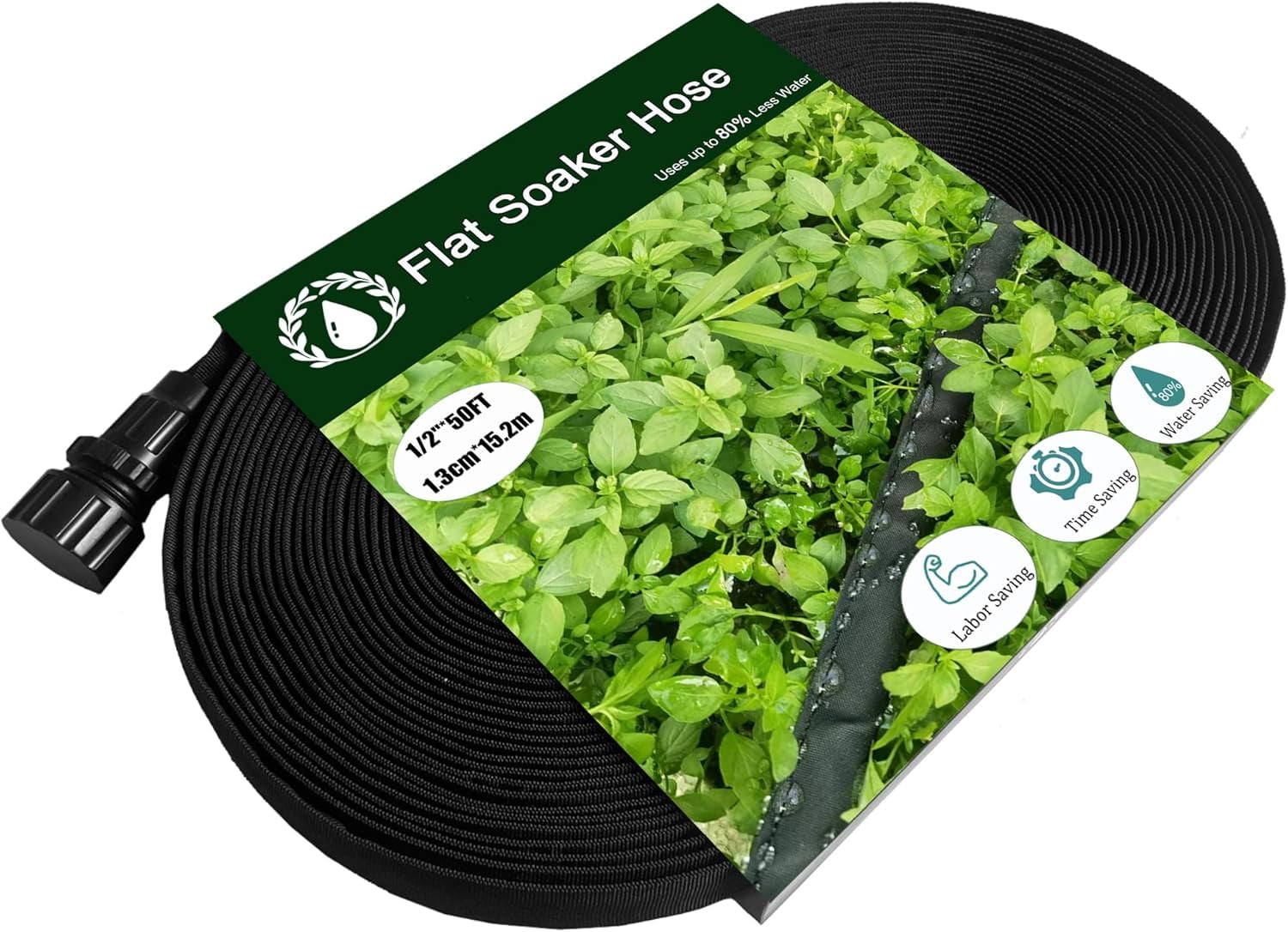 Soaker Hose - 1/2 inch 50Ft Linkable Consistent Drip Irrigation Hose ...