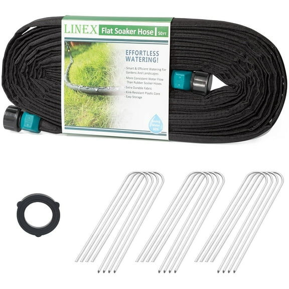 YUYAN-Soaker Hose 100FT for Garden Beds - 3/4" Heavy Duty Double Layer ...