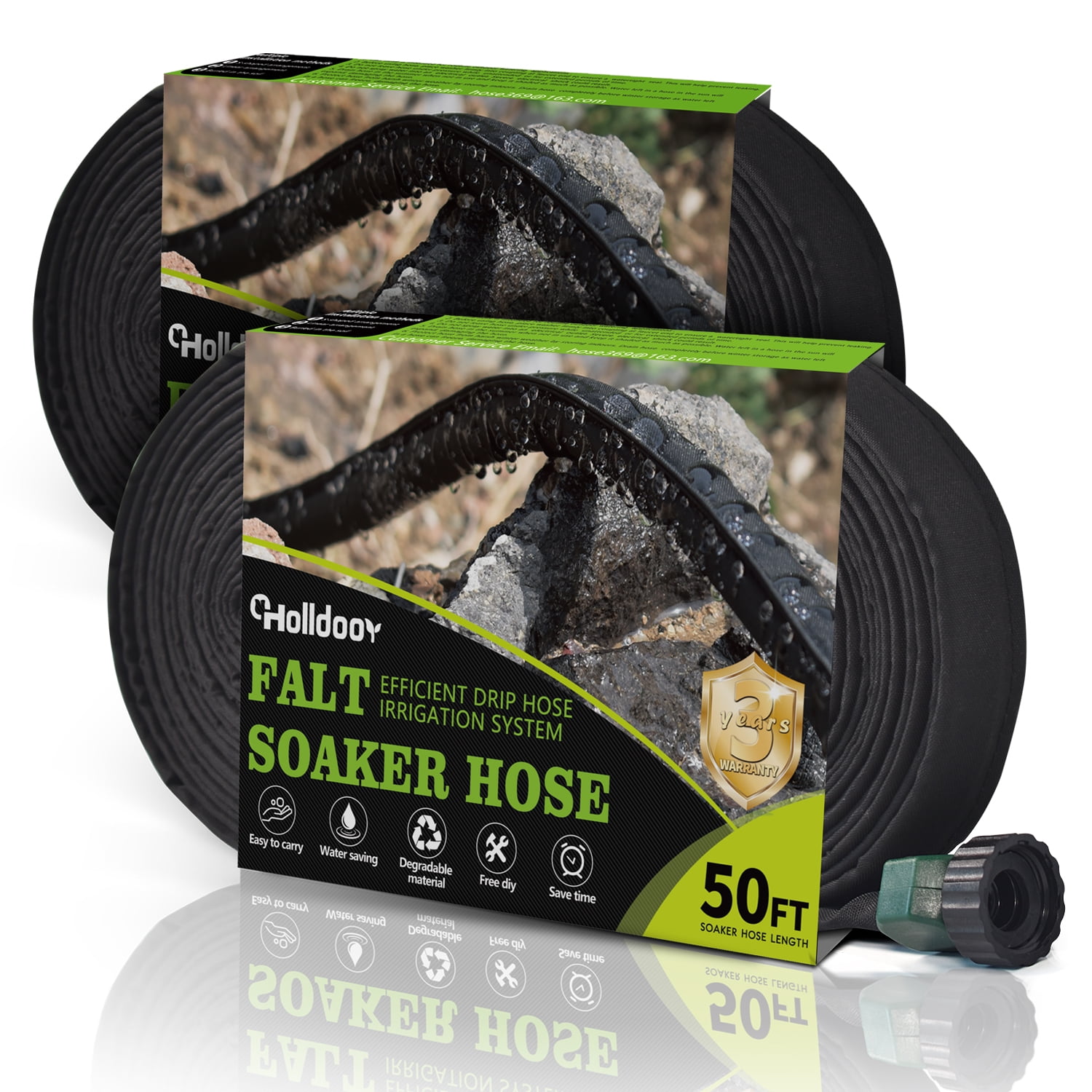 Garden Soaker Hose for Drip Irrigation, 80% Water Saving, Leakproof ...