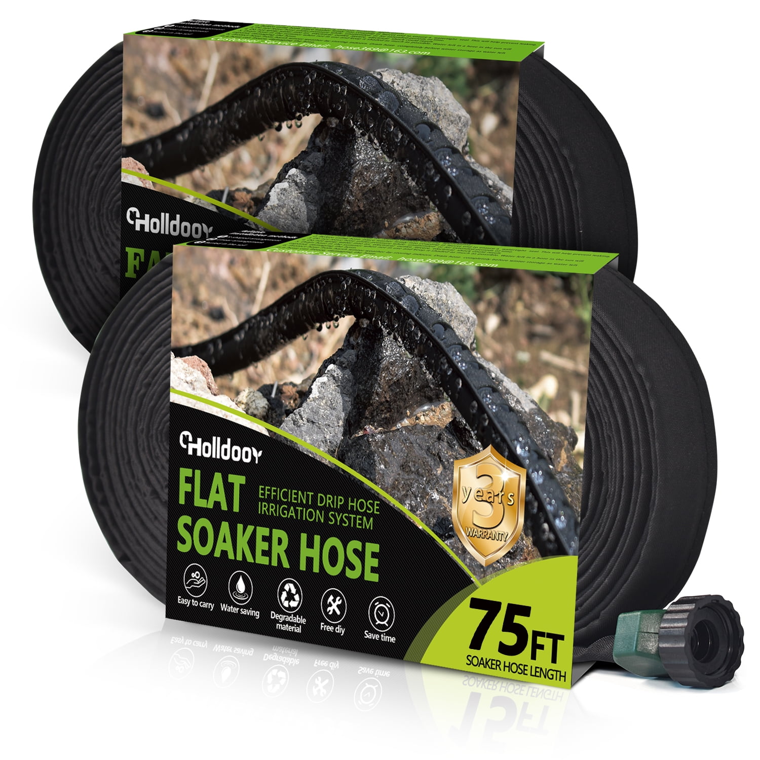 Soaker Hose for Garden Beds, Drip Irrigation Hose Save 80% Water,Garden ...