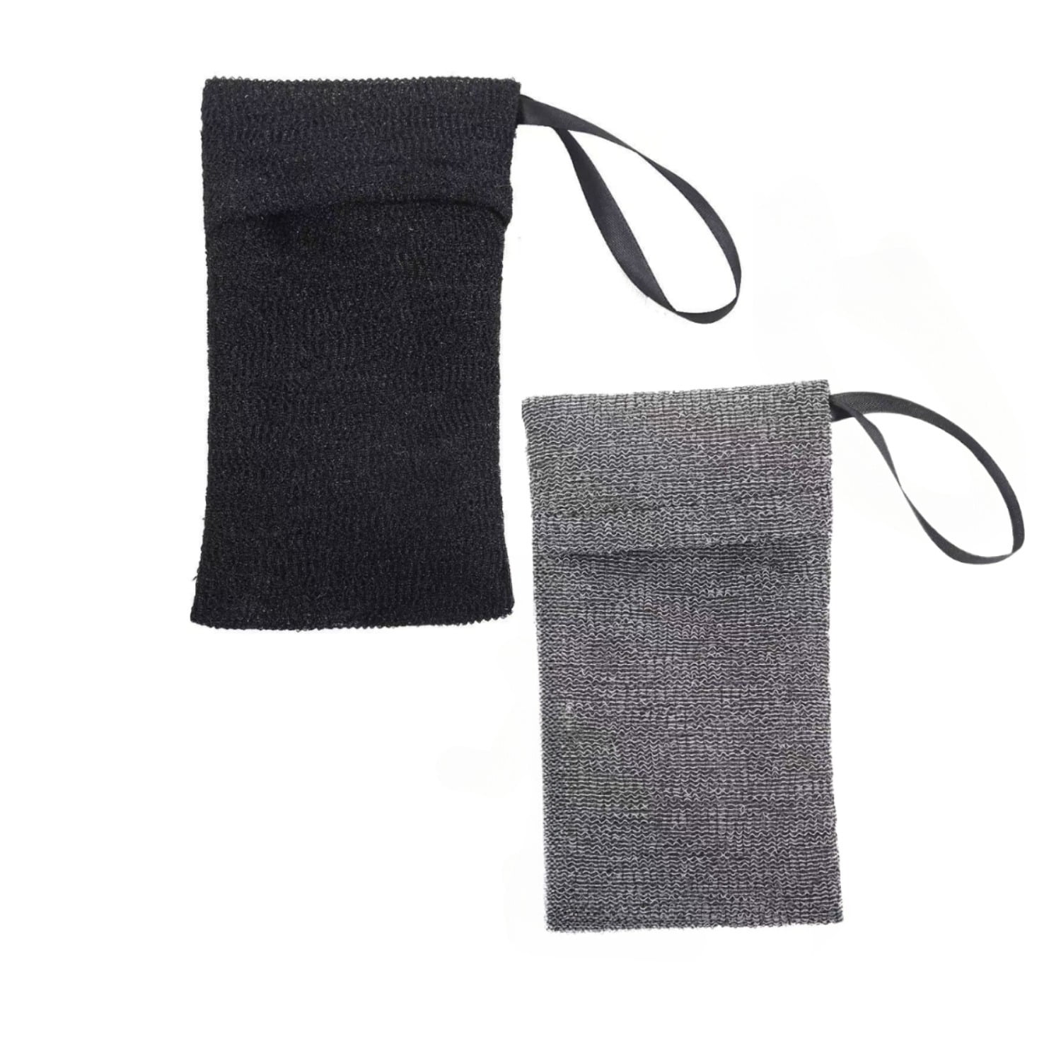 Soap Bag 2 Pcs Rough Mesh Soap Pocket for Shower/ Body Foam Black and ...