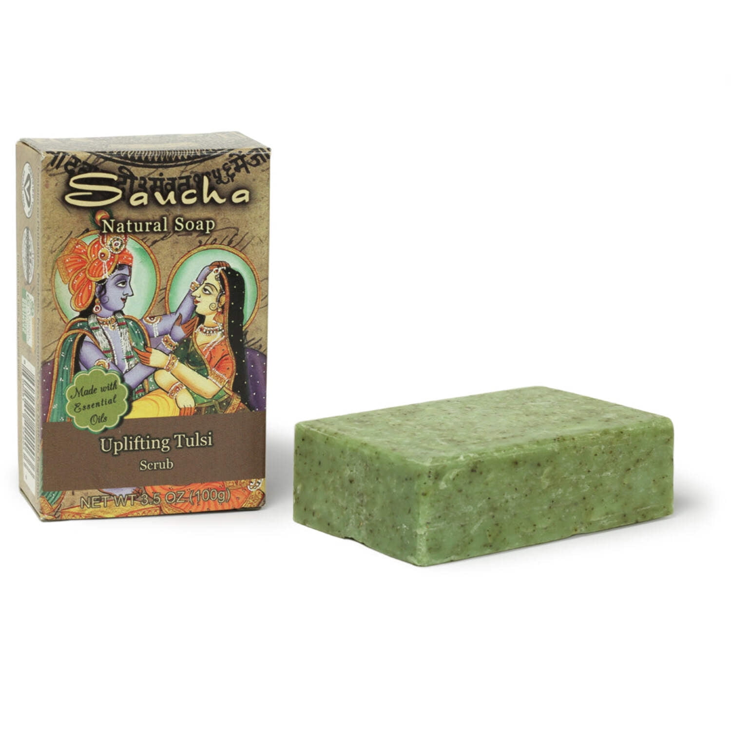 Soap Bar Saucha - Natural Uplifting Tulsi Scrub - 3.5 oz (100g ...