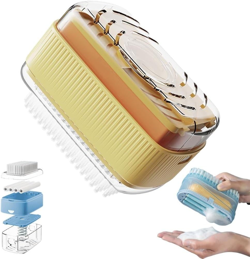 Soap Box with Roller for Scrubbing, Plastic Foaming Soap Box Scrubber ...