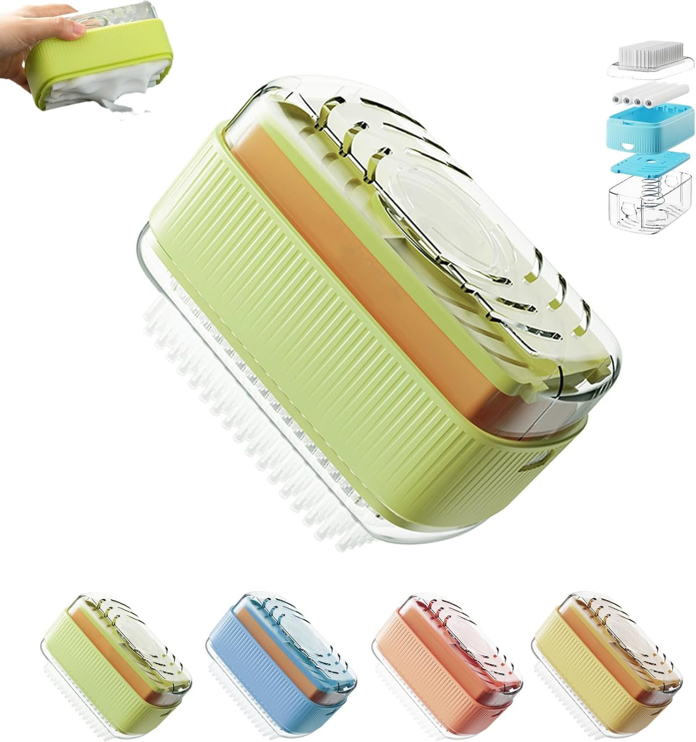 Soap Box with Roller, Foaming Storage Dispenser for Laundry - Portable ...