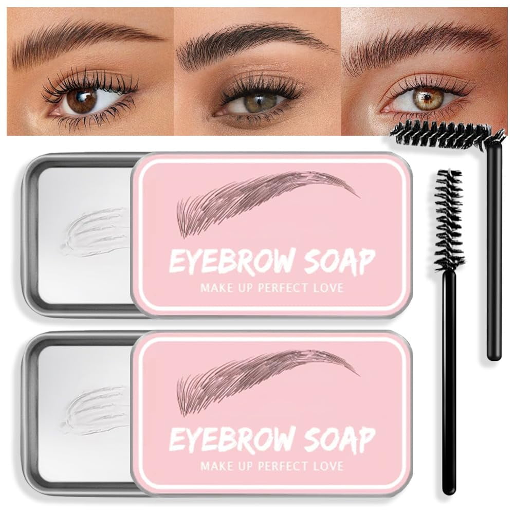 Soap Brows Kit,3Pcs/Set Eyebrow Freeze Styling Wax,Waterproof Long ...