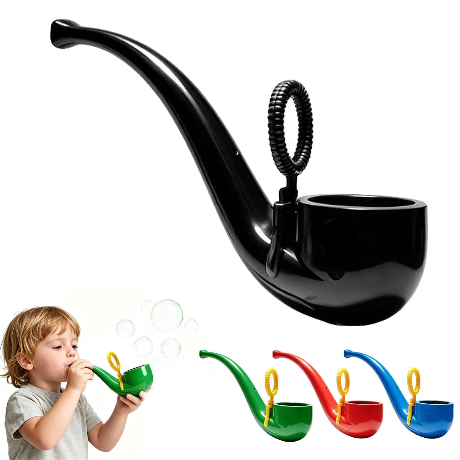 Soap Bubble Pipe, 3D Printed Retro Bubble Blower,Colorful Fun Bubble ...