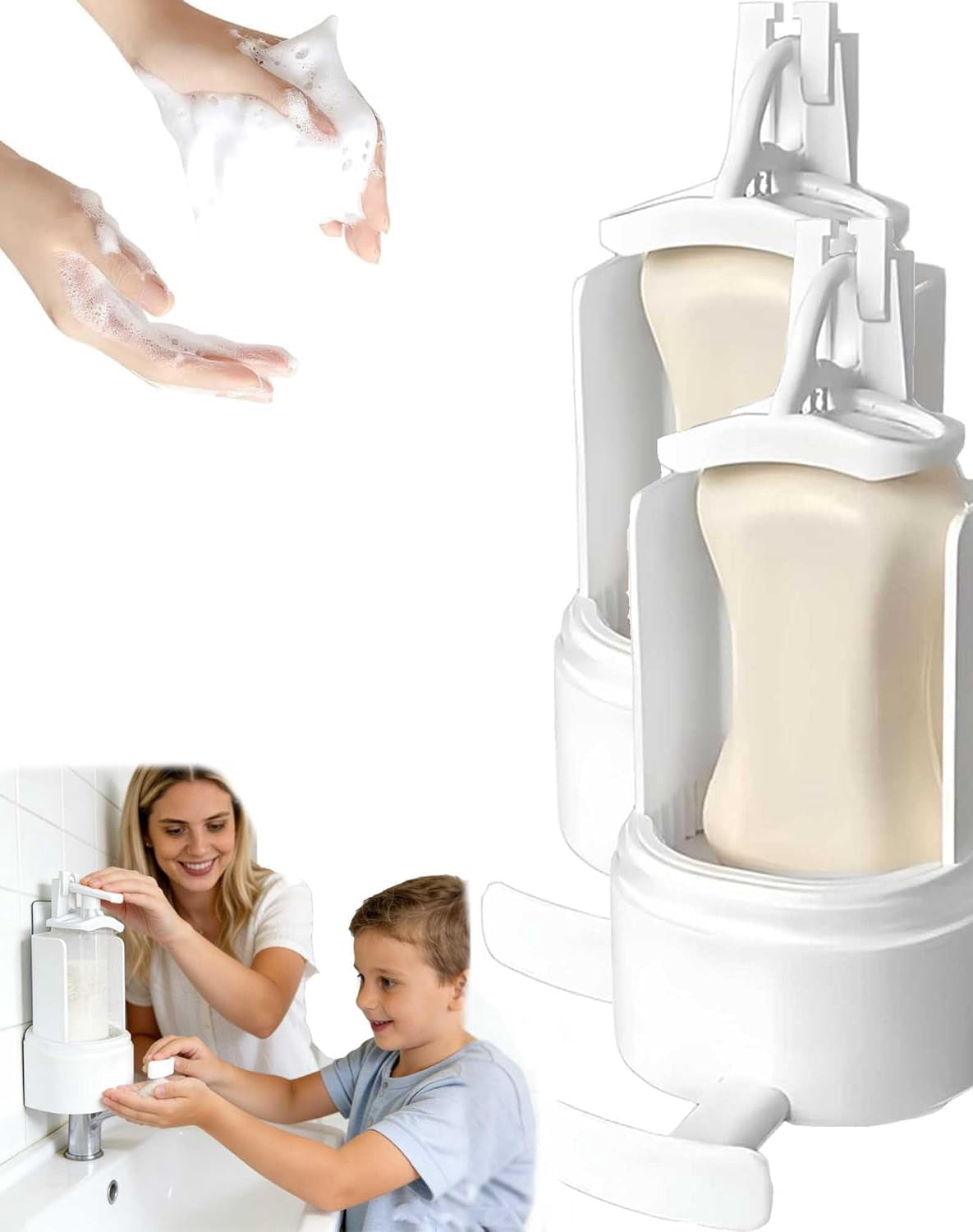Soap Crusher Dispenser with Shaver, No Drilling Waterproof Bar Soap ...