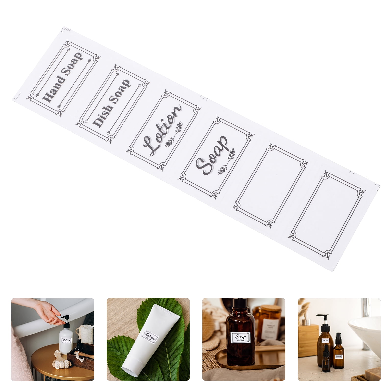 UEETEK Shampoo And Conditioner Labels Soap Stickers Waterproof Film ...