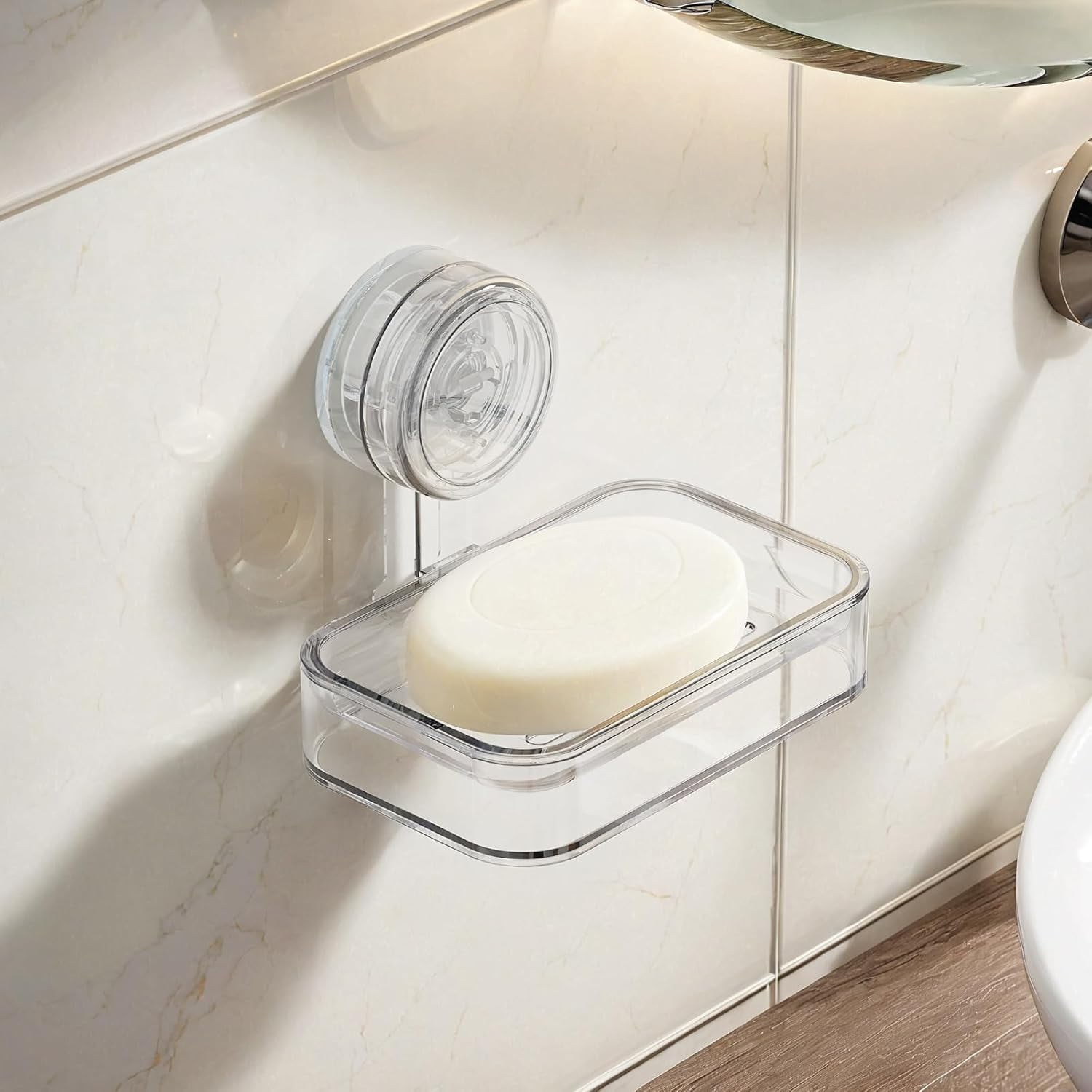 Soap Dish Holder for Shower Suction Cup Soap Holder Wall Mounted ...