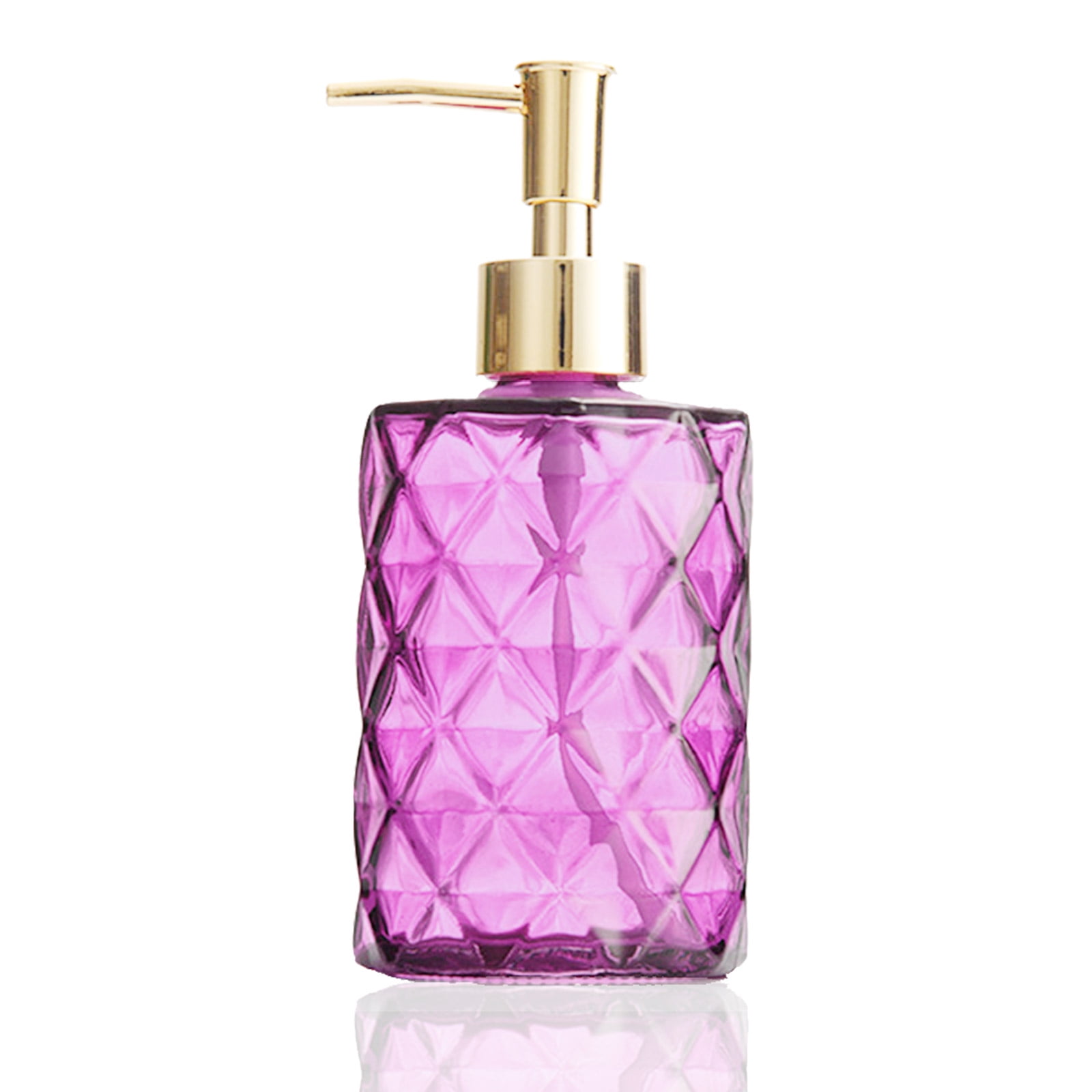 Soap Dispenser, 11oz Colorful Glass Bottle Jar w/ Plastic Pumps for ...