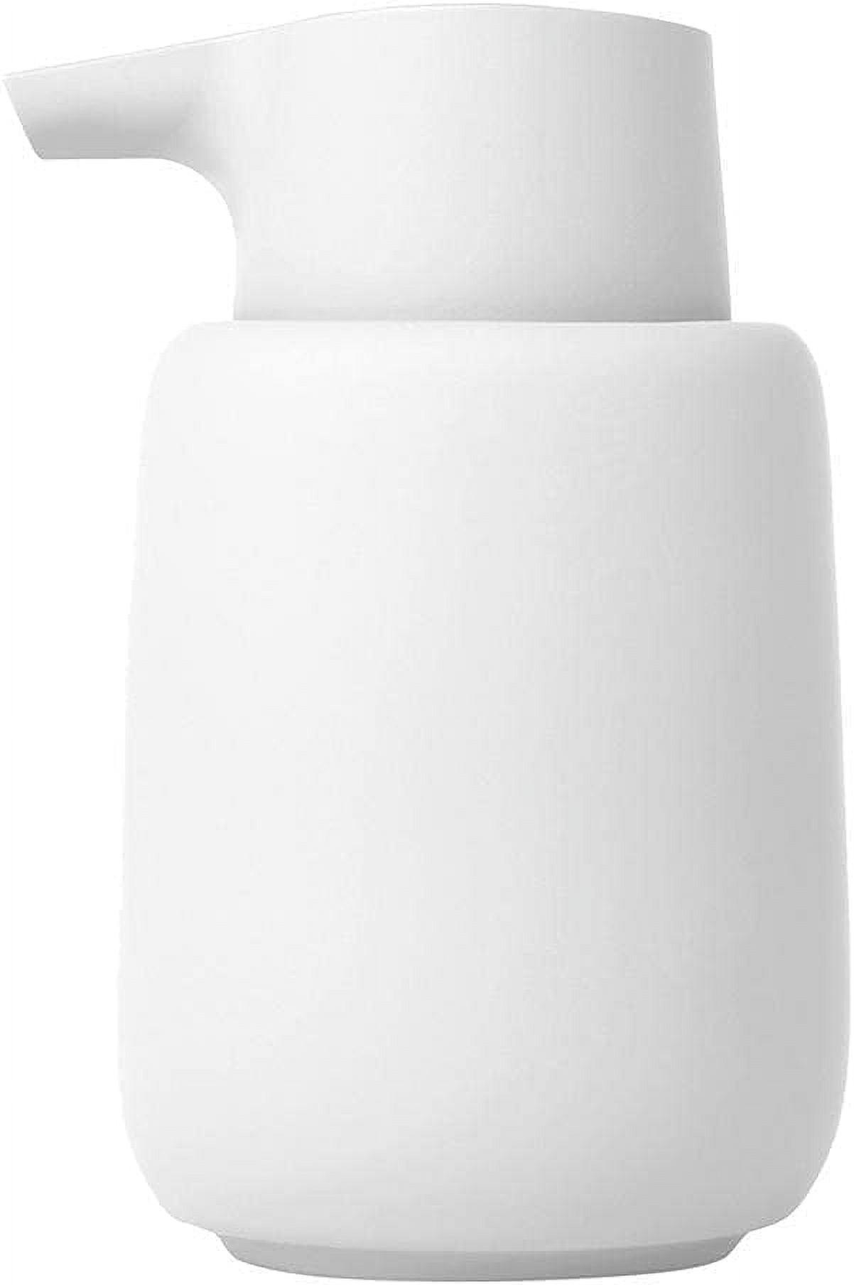 Soap Dispenser 250 ml Ceramic Hand Soap Dispenser in White Diameter 8 x ...