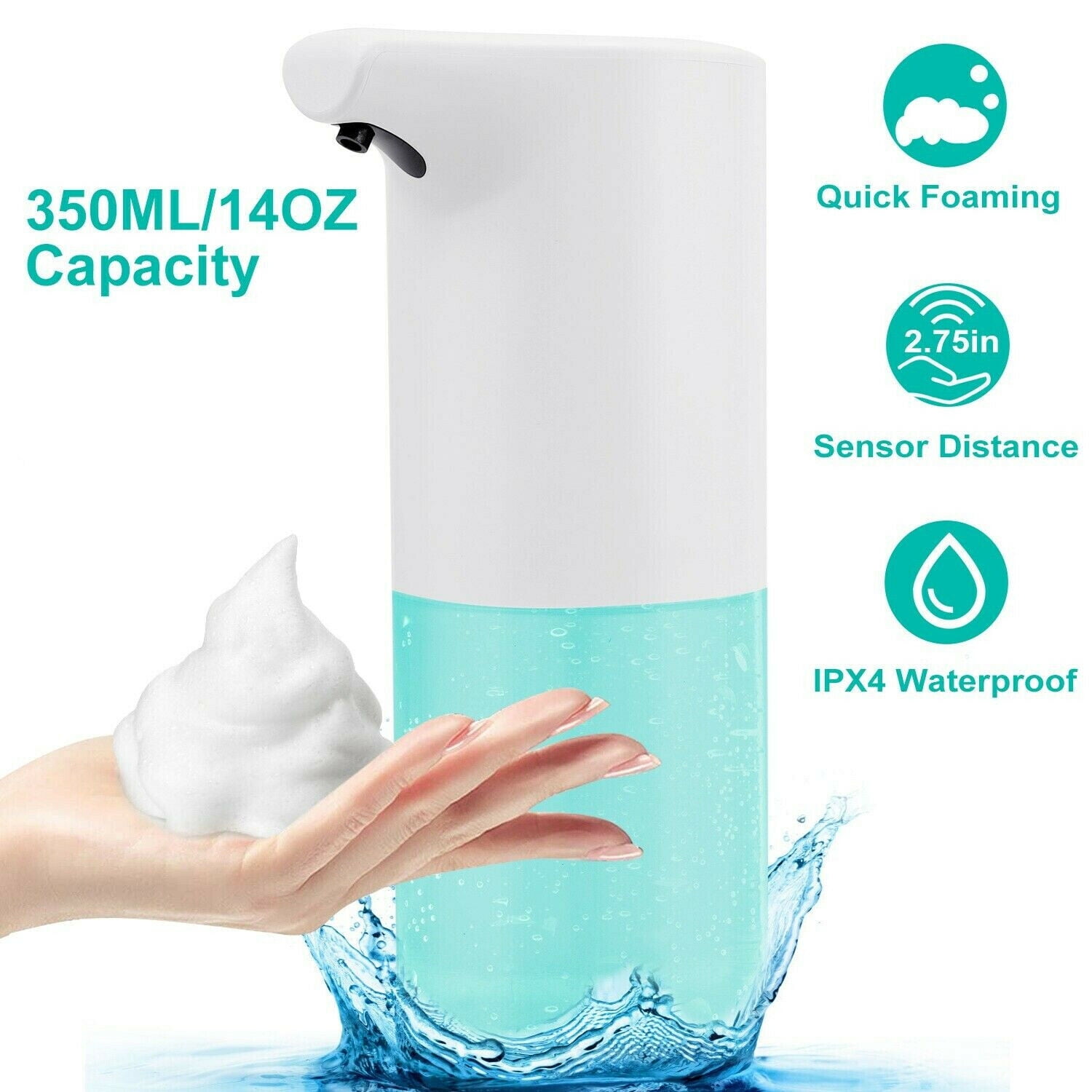 Soap Dispenser, Automatic Touchless Large Capacity Equipped Spray Soap ...