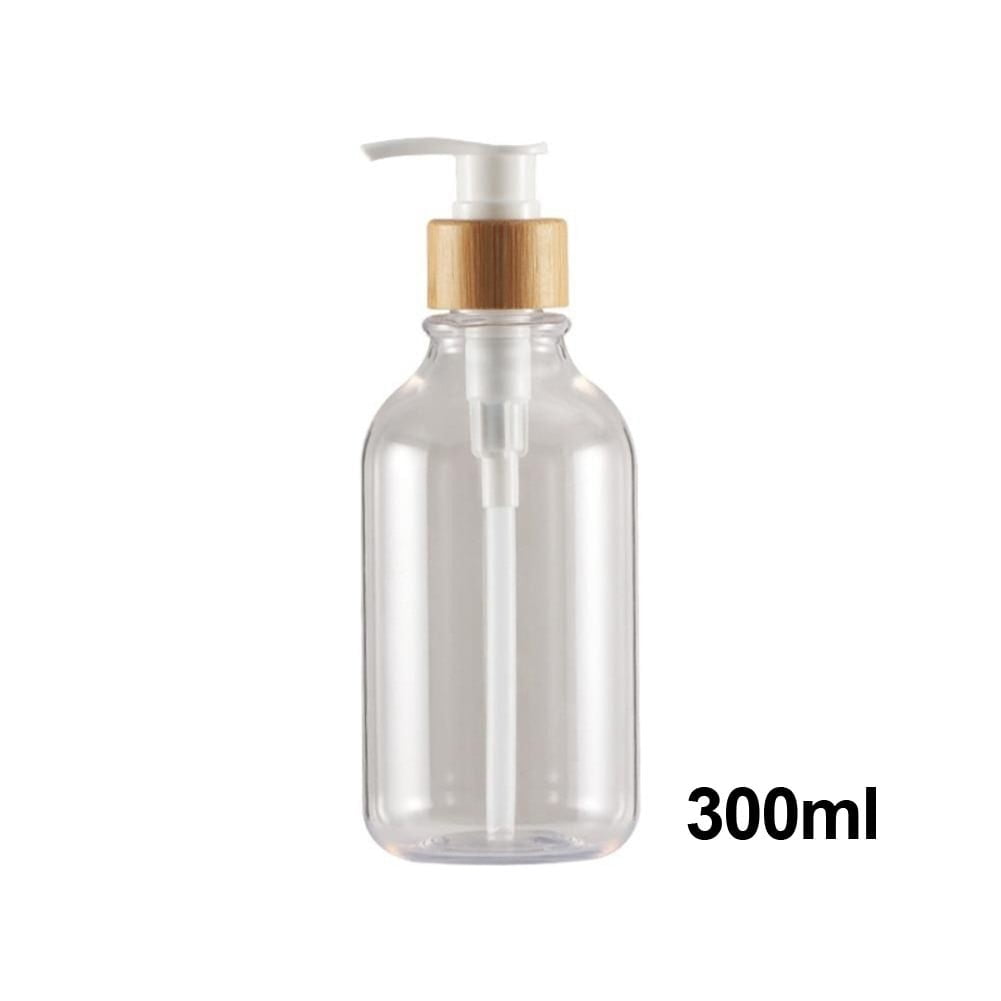 Soap Dispenser, Bathroom Hand Soap and Lotion Dispenser Set with Bamboo ...