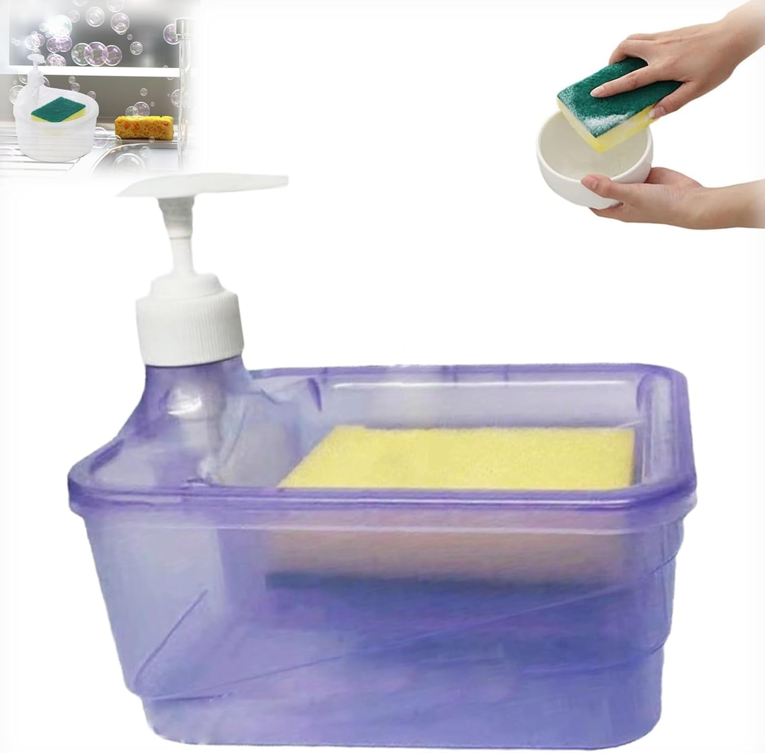 Soap Dispenser Bowl, 2 in 1 Dish Soap Dispenser for Kitchen ...