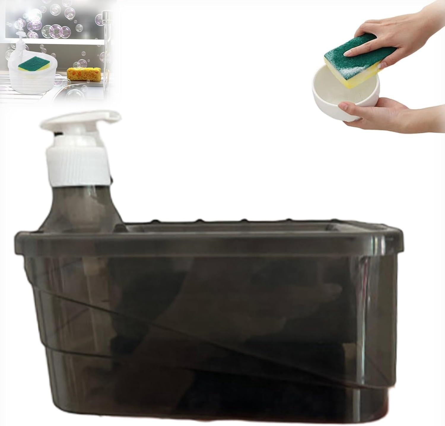 Soap Dispenser Bowl, 2 in 1 Dish Soap Dispenser for Kitchen ...