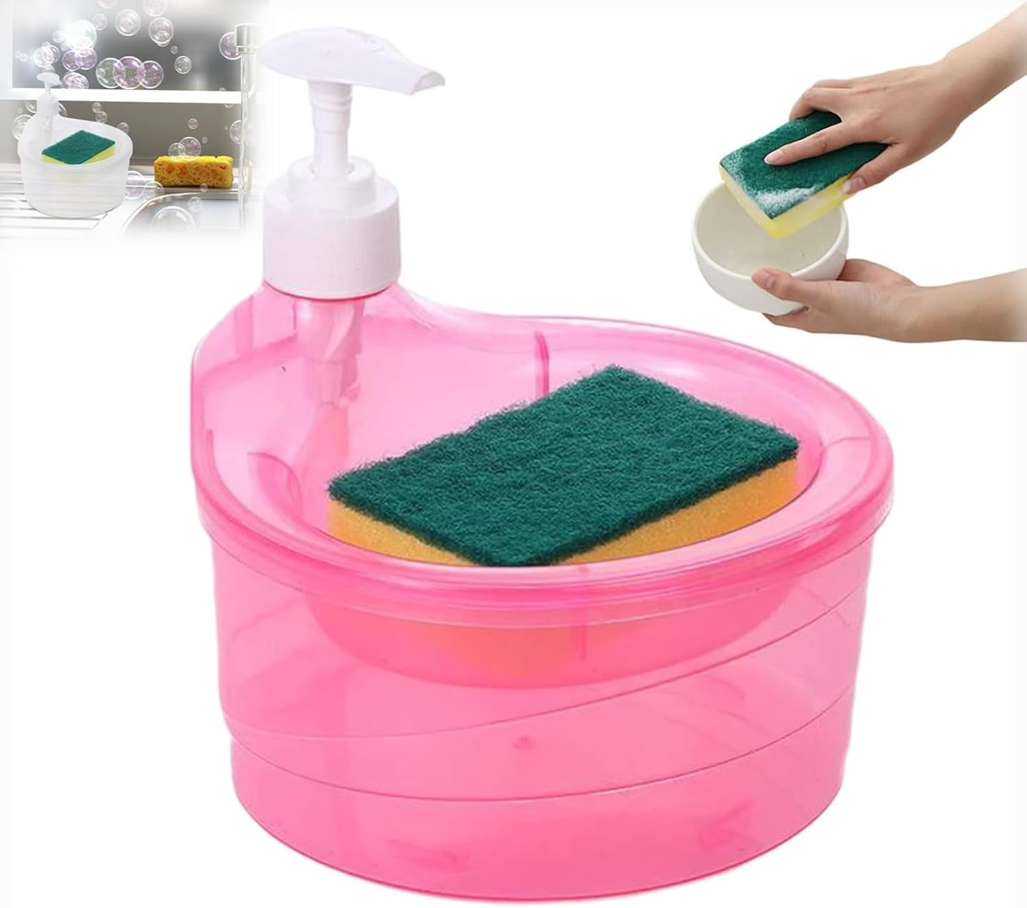 Soap Dispenser Bowl, 2 in 1 Dish Soap Dispenser for Kitchen ...