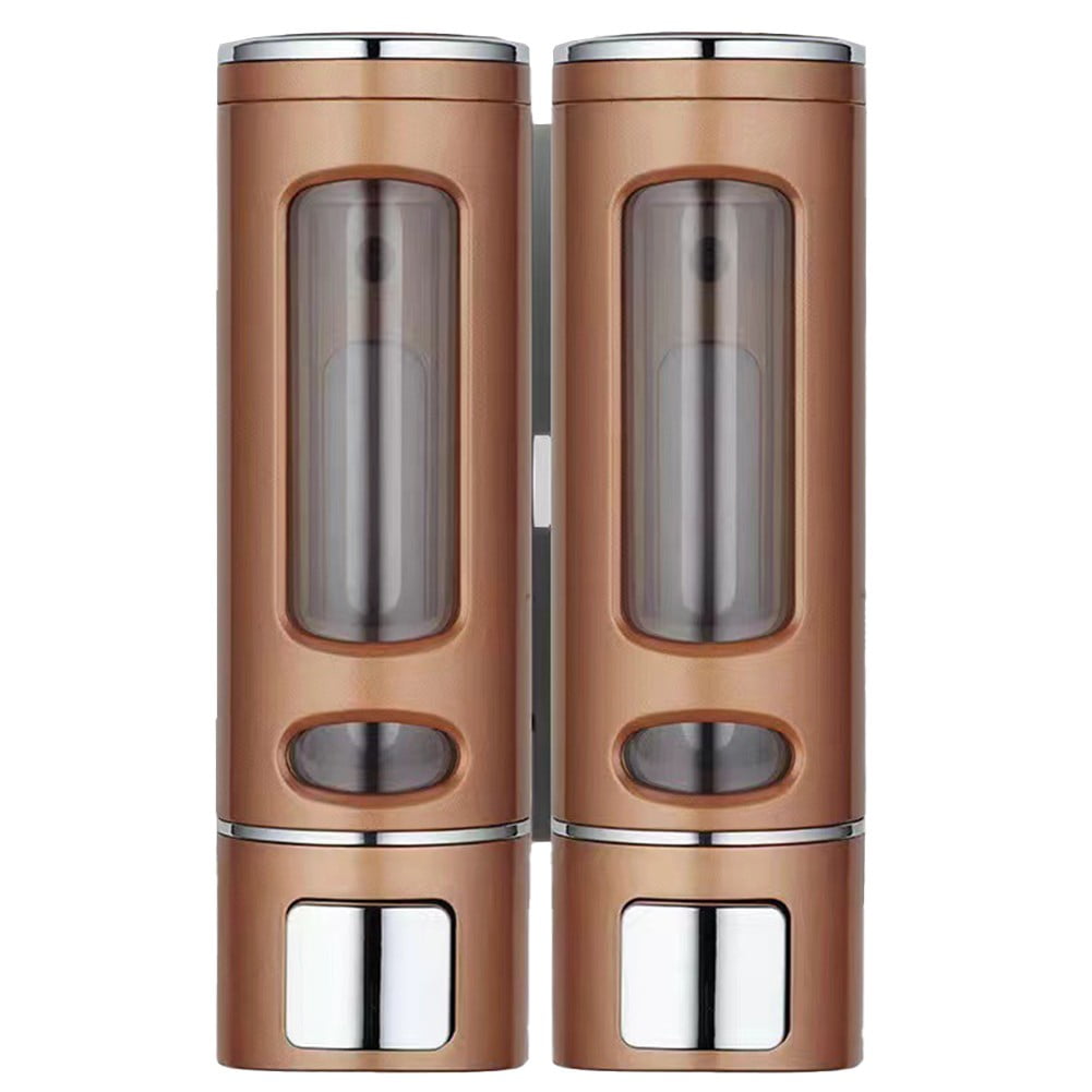 Soap Dispenser With Dual Heads Wall Mounted Bath Shampoo Shower Gel ...