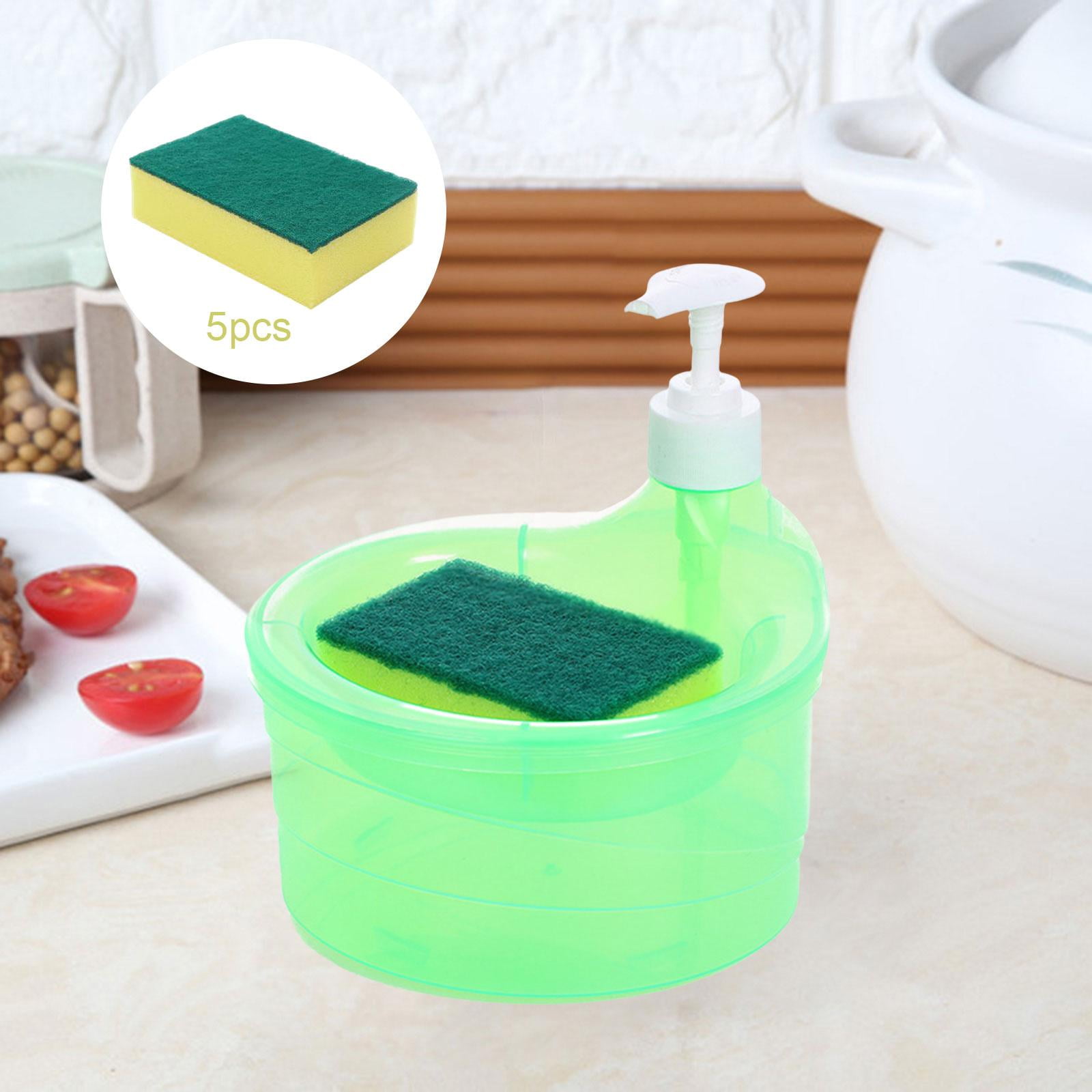 Soap Dispenser and Scrubber Holder Dish Washing Liquid Dispenser (6 ...