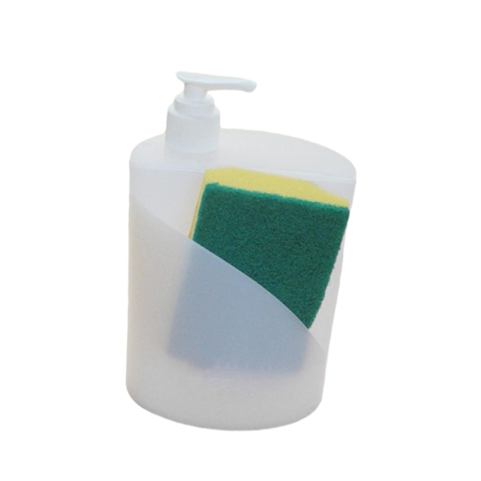 Soap Dispenser and Sponge Holder Sink Countertop Organizer Dishwashing ...