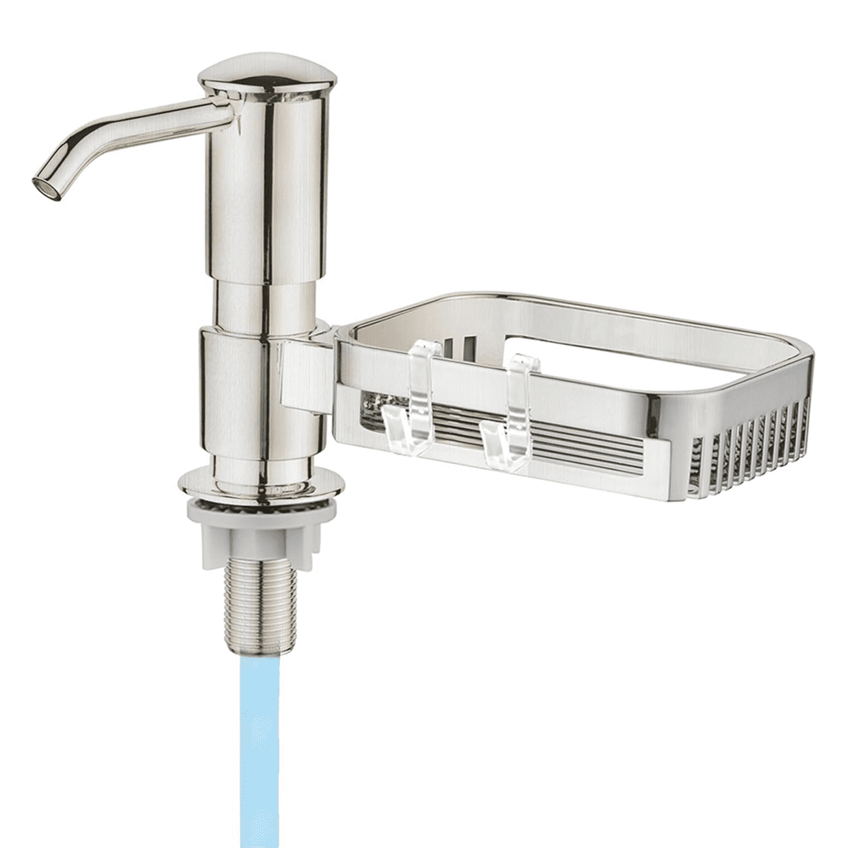 Soap Dispenser for Kitchen Sink, Built in Pump with Sponge Holder ...