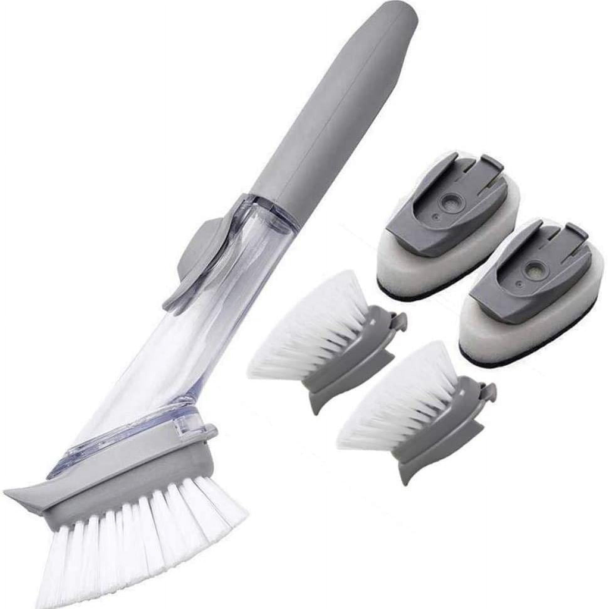 Soap Dispensing Dish Brush Automatic Liquid Filling Long Handle Kitchen ...