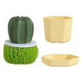 Soap Dispensing Dish Brush with Comfort Grip Non Handle for Kitchen ...