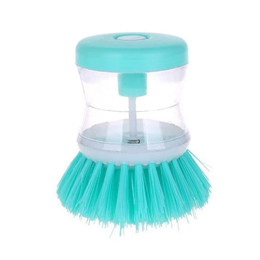 Soap Dispensing Palm Brush,Kitchen Brush Palm Hand-Held Scrubbing Soap ...