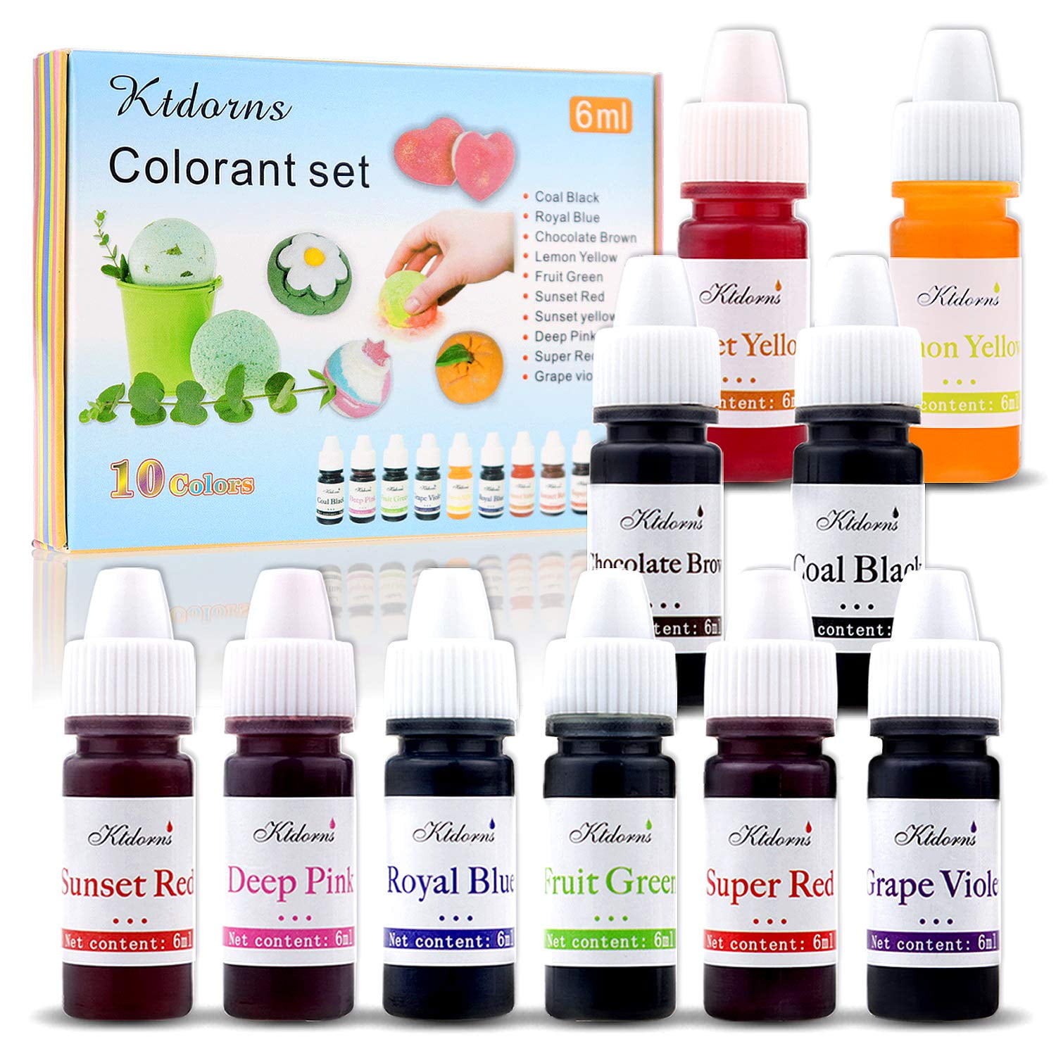 Soap Dye Soap Making Set - 10 Liquid Colors Soap Coloring,Coal Black ...