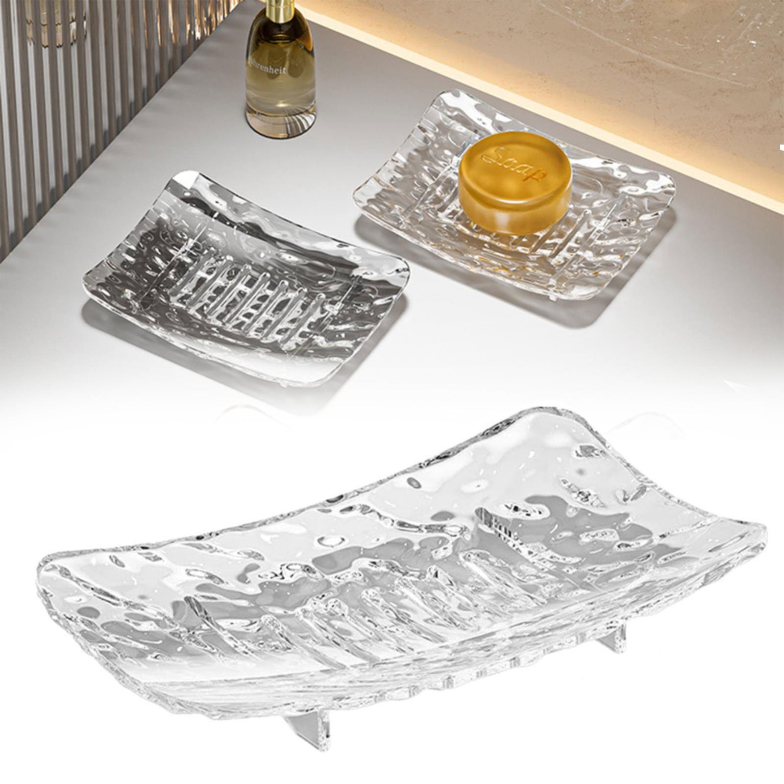 Soap Holder,Soap Dish,Glacier Pattern Soap Storage Rack | Drain Hole ...