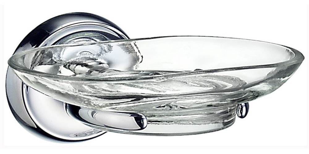 Soap Holder in Polished Chrome Finish with Clear Glass - Walmart.com