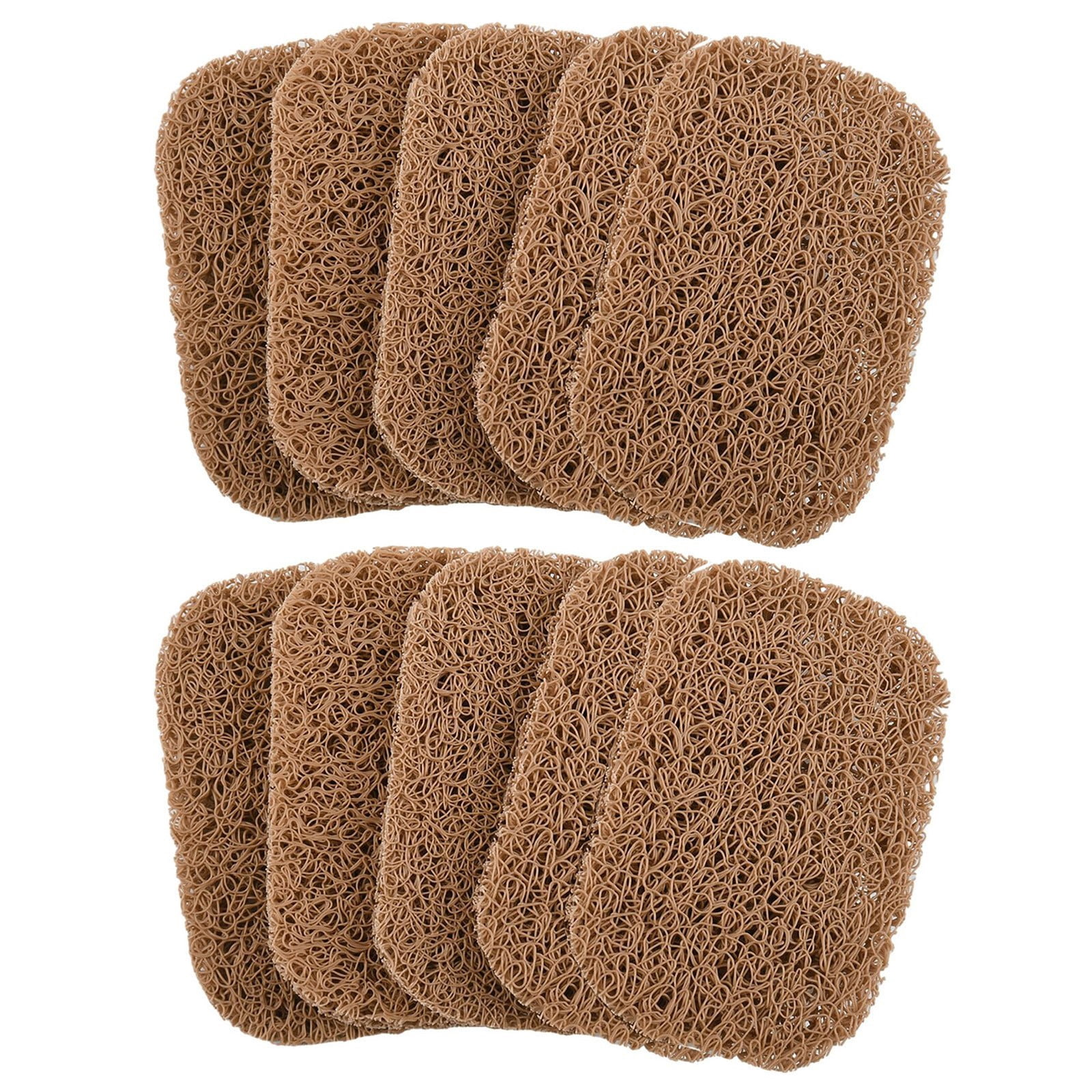 Soap Holders * 10,10 Pack Light Brown Pvc Soap Mats Non Anti Bathroom ...