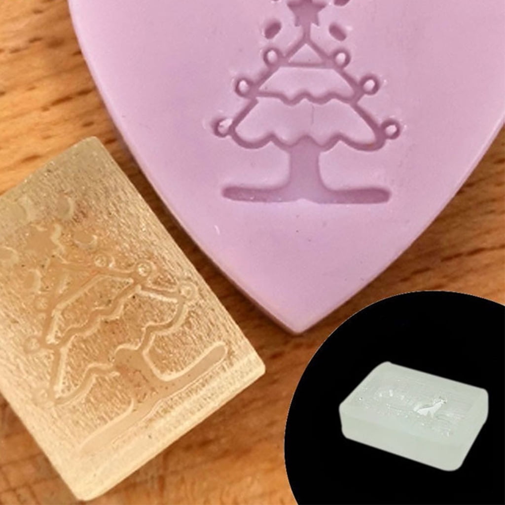 Soap Making Acrylic Stamps Christmas Series Transparent Soap Seal Stamp ...