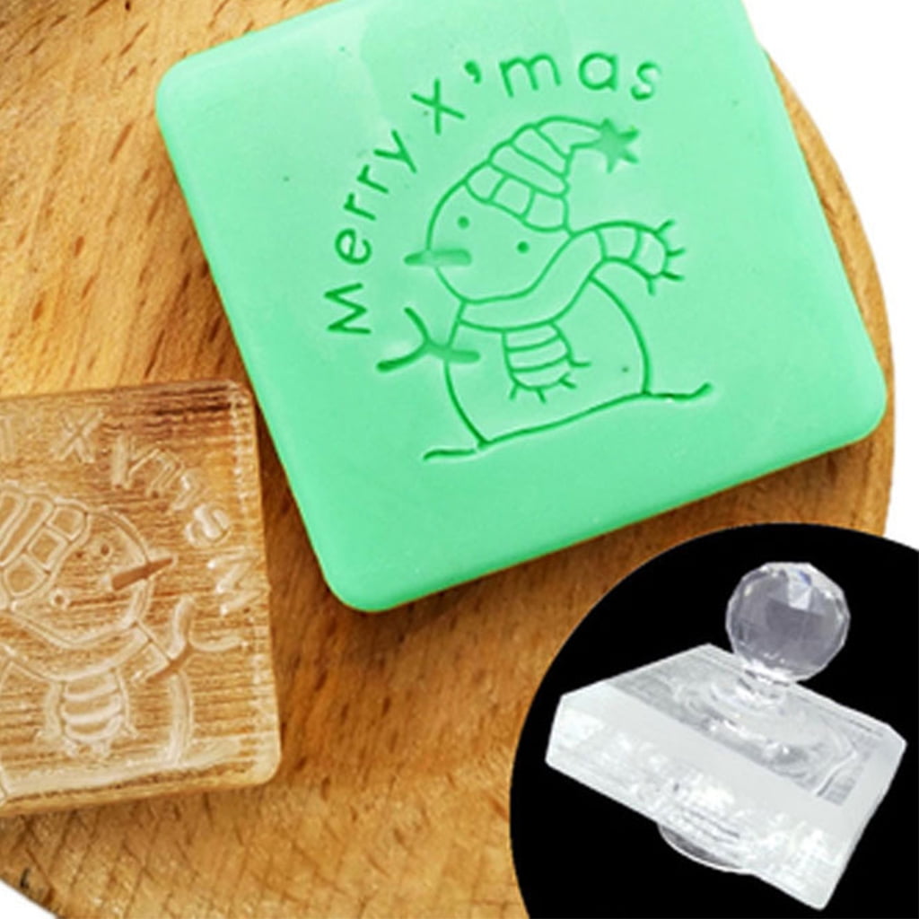 Soap Making Acrylic Stamps Christmas Series Transparent Soap Seal Stamp ...