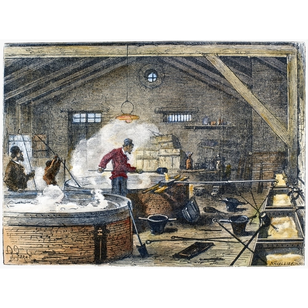 Soap Manufacture C1870. Nthe Boiling Room Of An Animal-Fat Soap Factory ...