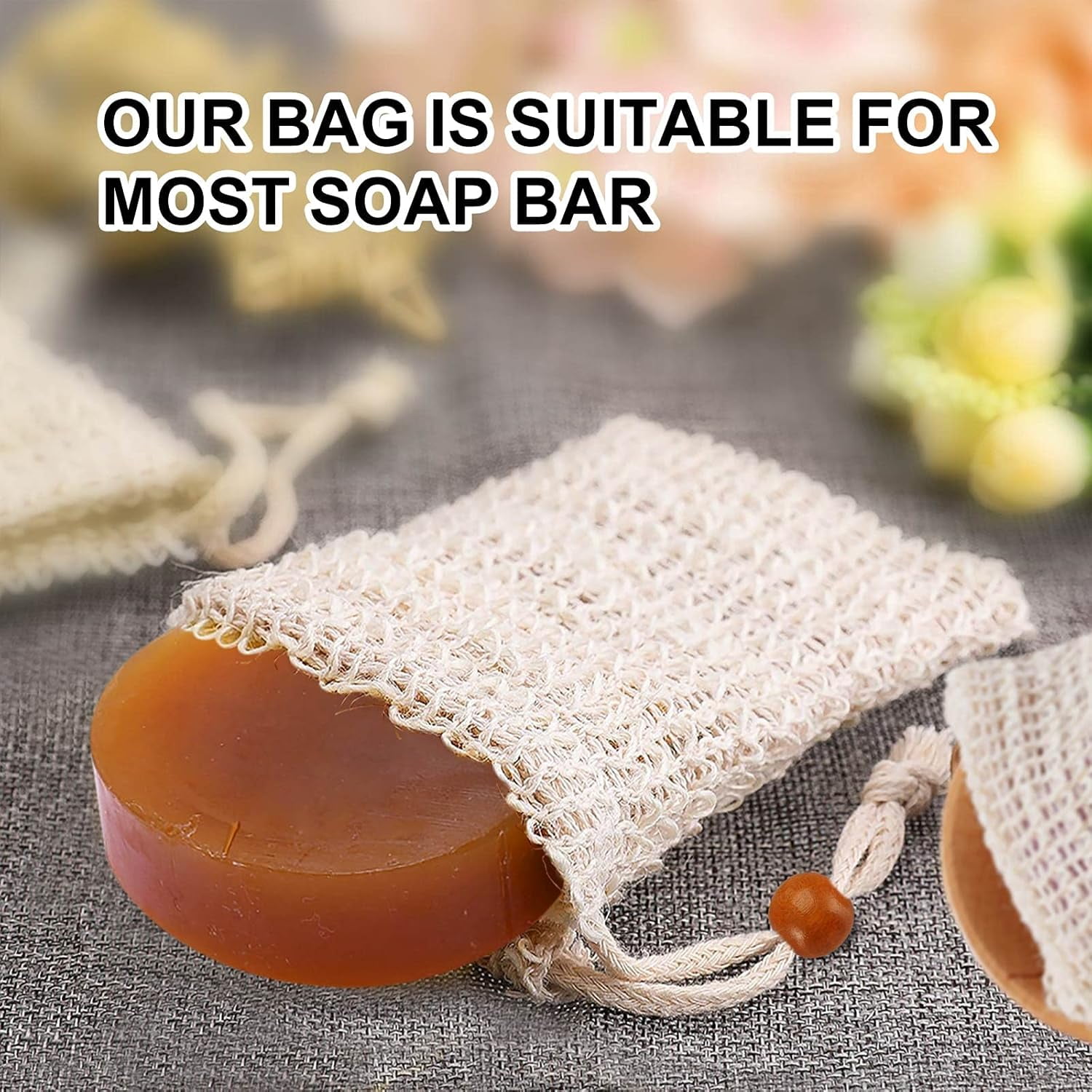 Soap Net for Bar Soap - 5 Pack Mesh Soap Bags, Zero Waste Foaming ...