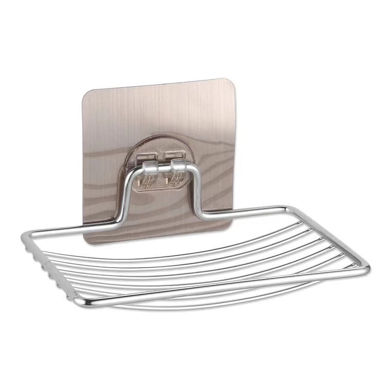 Soap Rack Wall-Mounted Soap Holder Stainless Steel Rack Bathroom Self ...