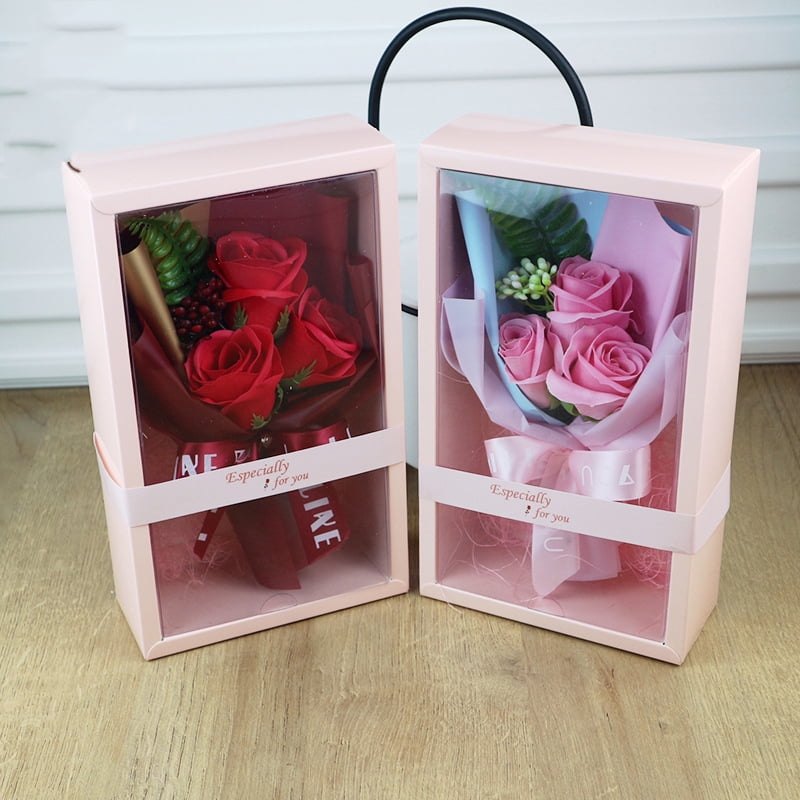 Soap Rose Flower Gift Box for Valentine's Day, Christmas Gift Boxes ...