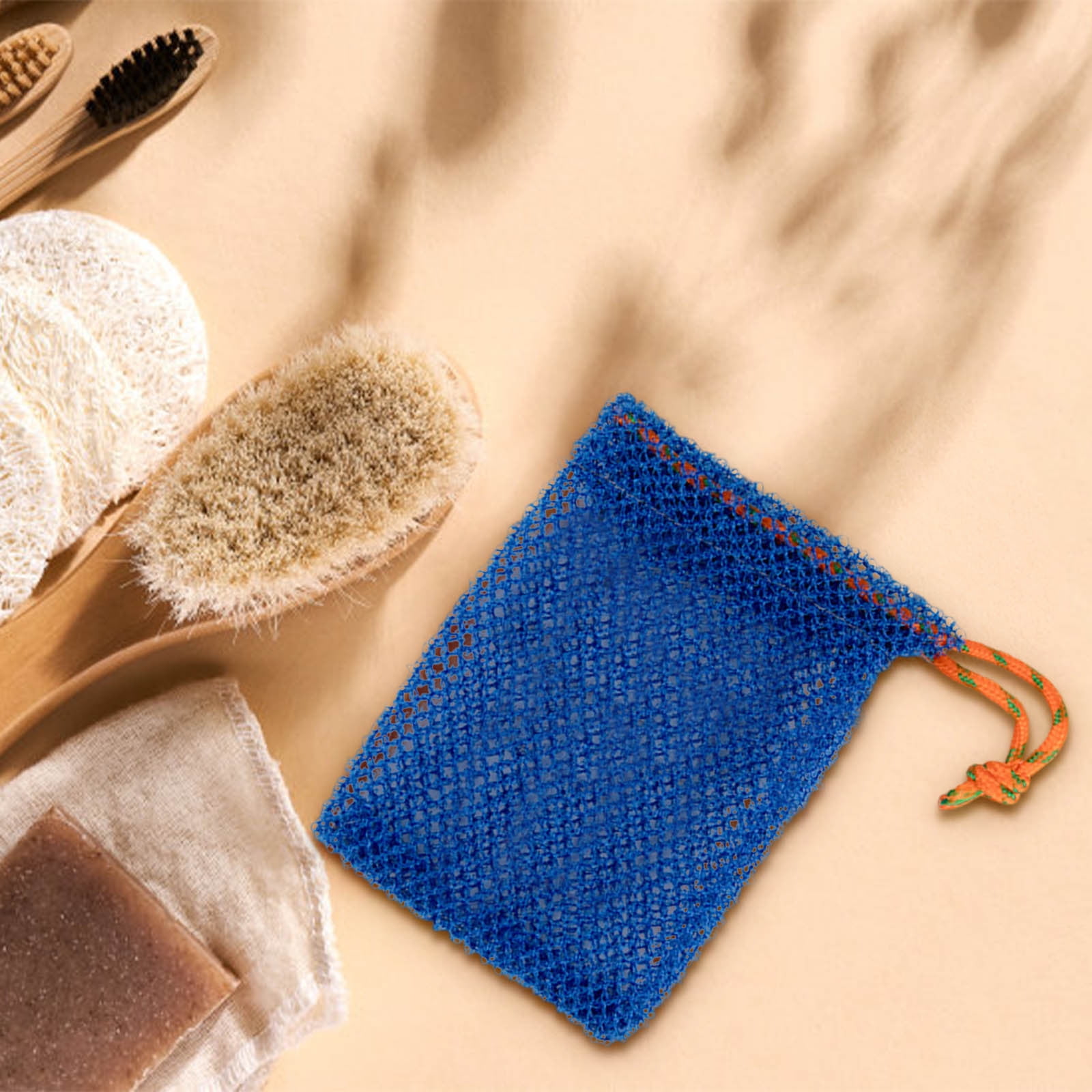 Soap Saver Pouch,Body Scrubber Rough Sponge Exfoliator for Bath or ...