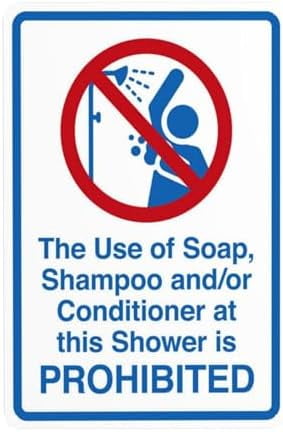 The Of Soap Shampoo And Or Conditioner At This Shower Is Prohibited ...