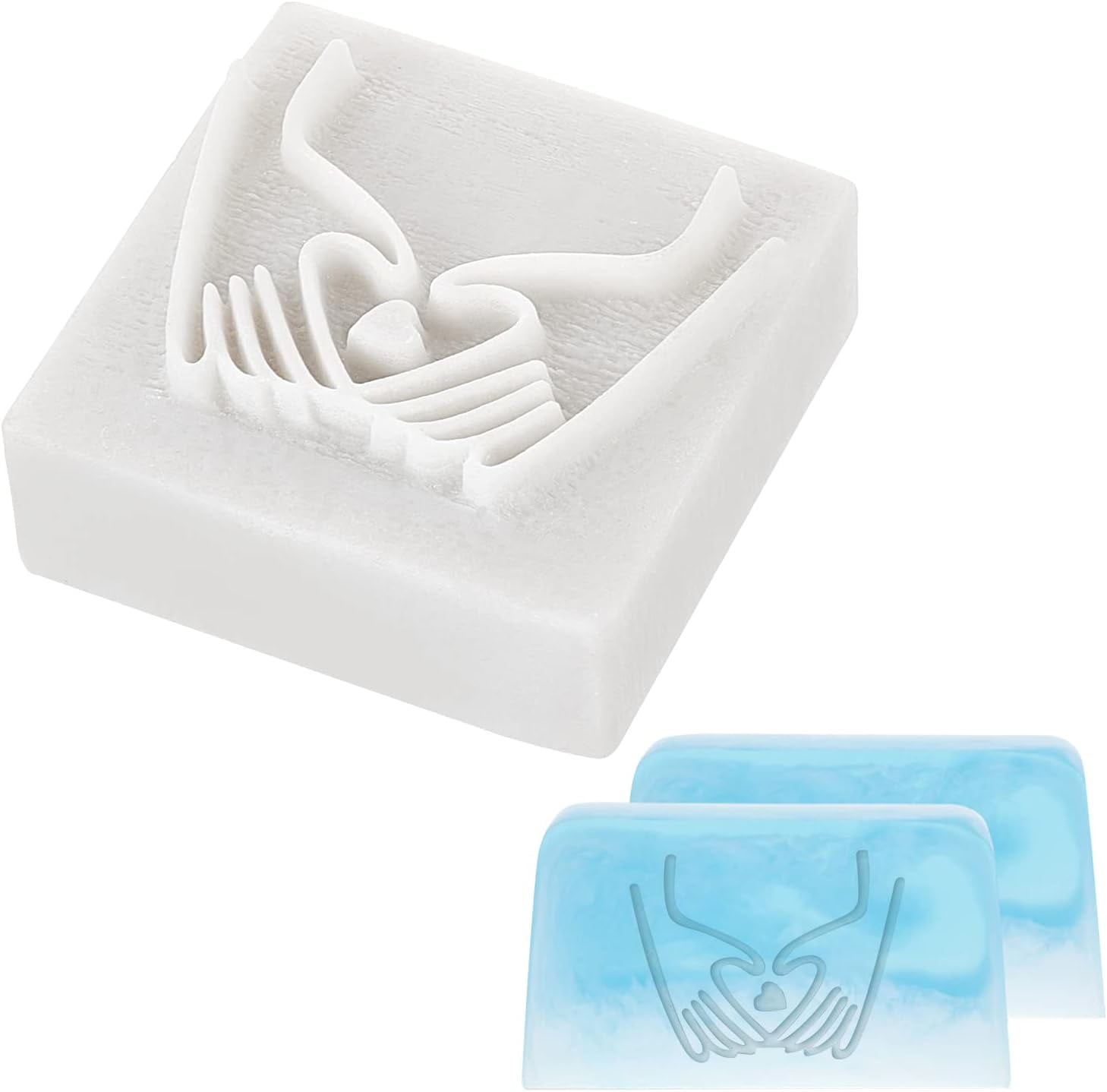 Soap Stamp Handmade Heat Soap Stamp White Resin Soap Embossing Stamp ...