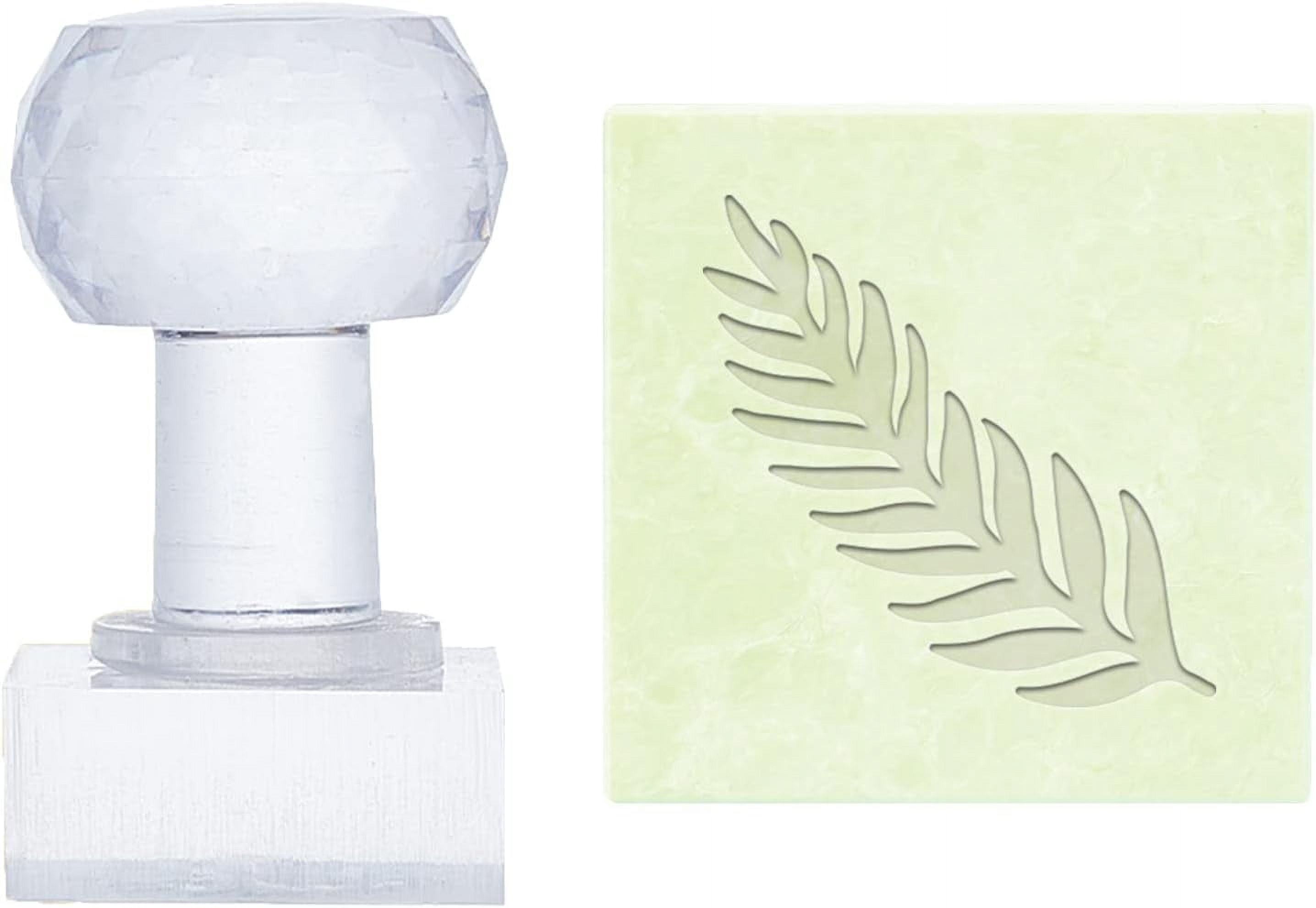 Soap Stamp Leaf Pattern Stamping Mould Imprint Stamp 0.7 Inch Square ...