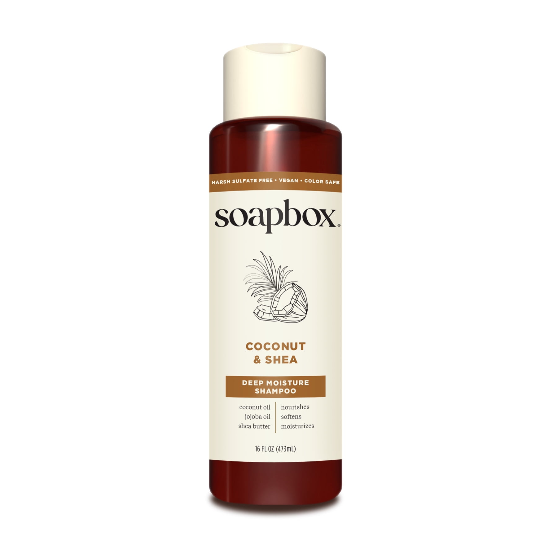 Soapbox Coconut & Shea Deep Moisture Shampoo with Vitamin E and Jojoba ...