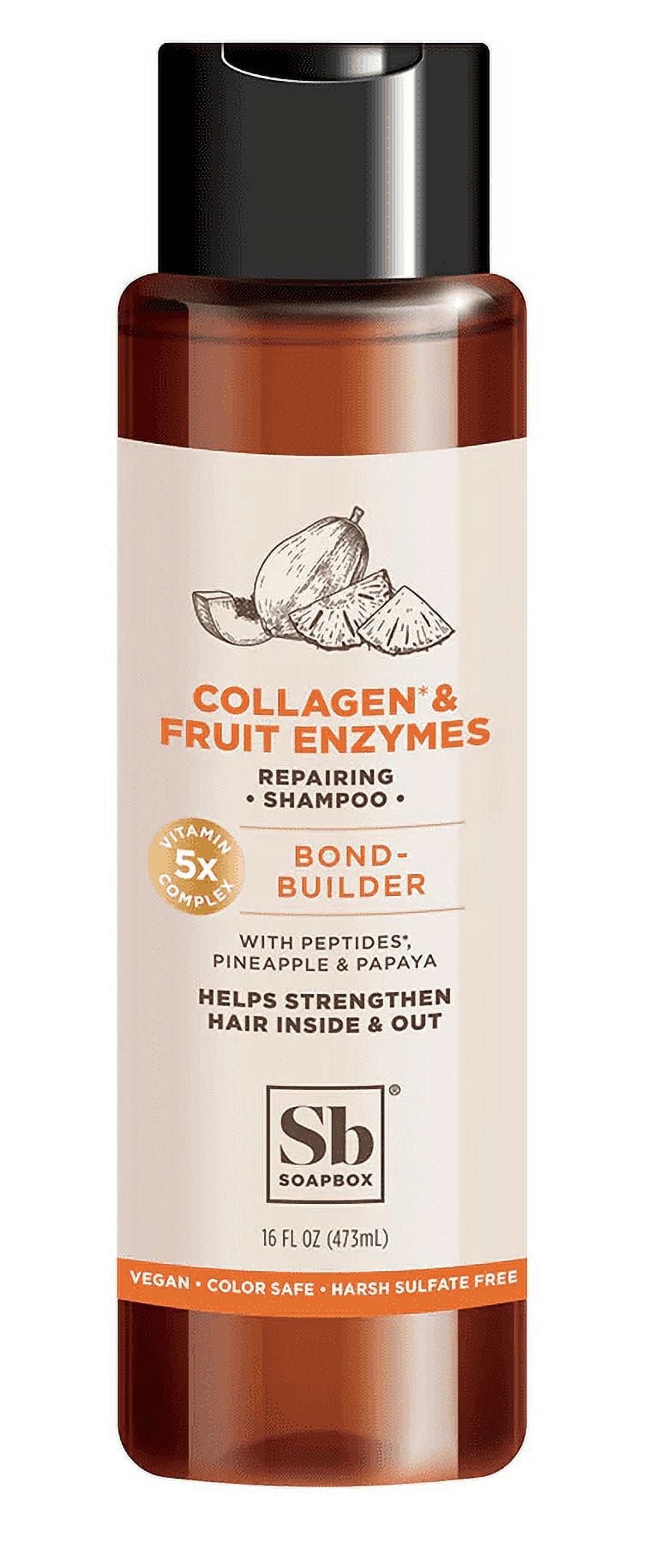 Soapbox Hair Strengthening Shampoo, Collagen and Fruit Enzymes, 16 oz ...