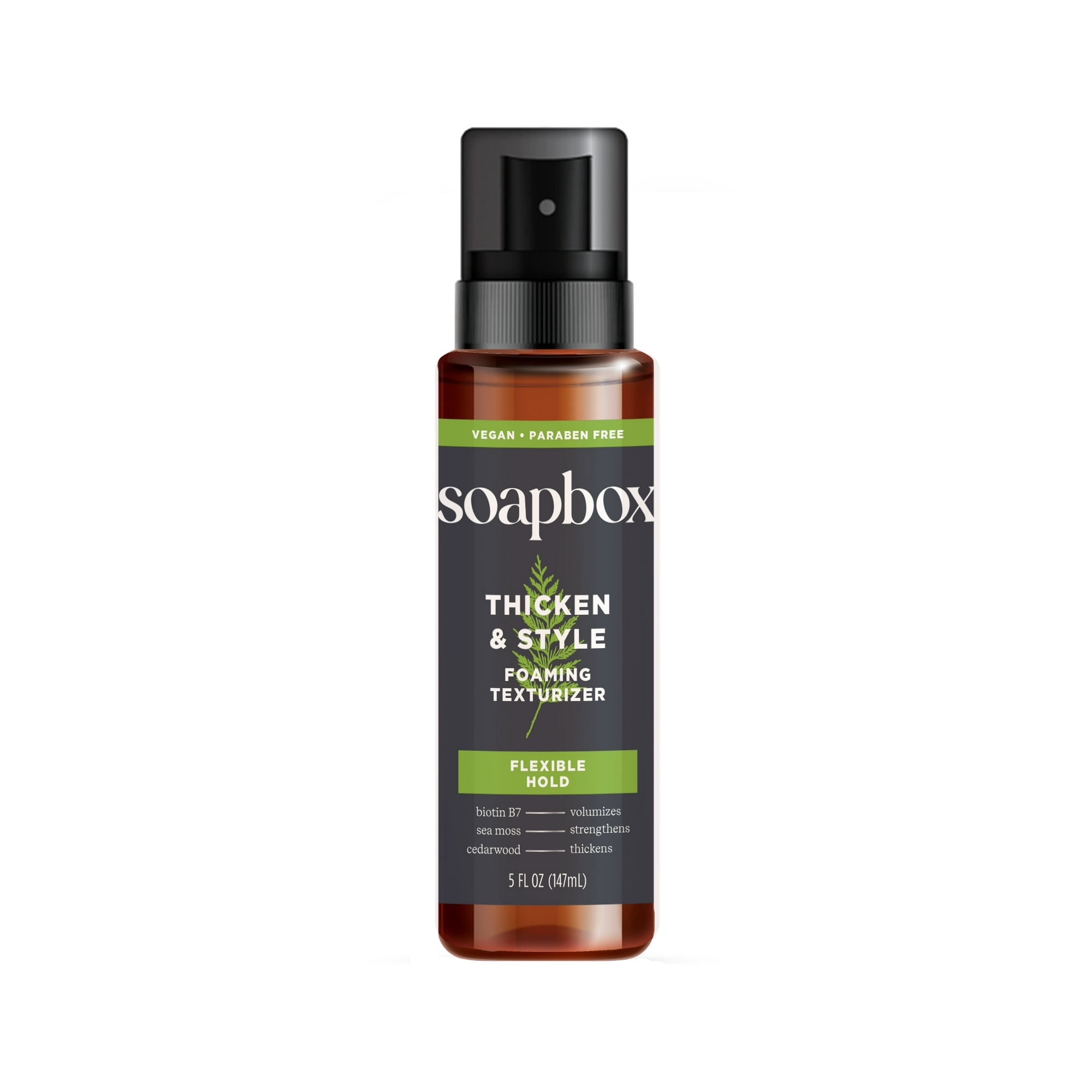 Soapbox Men's Thicken and Style Flexible Hold Foaming Hair Texturizer ...