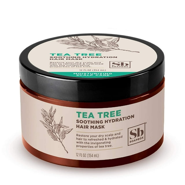 Soapbox Tea Tree Hair Mask, Frizzy Treatment Hair Care for Dry Damaged ...