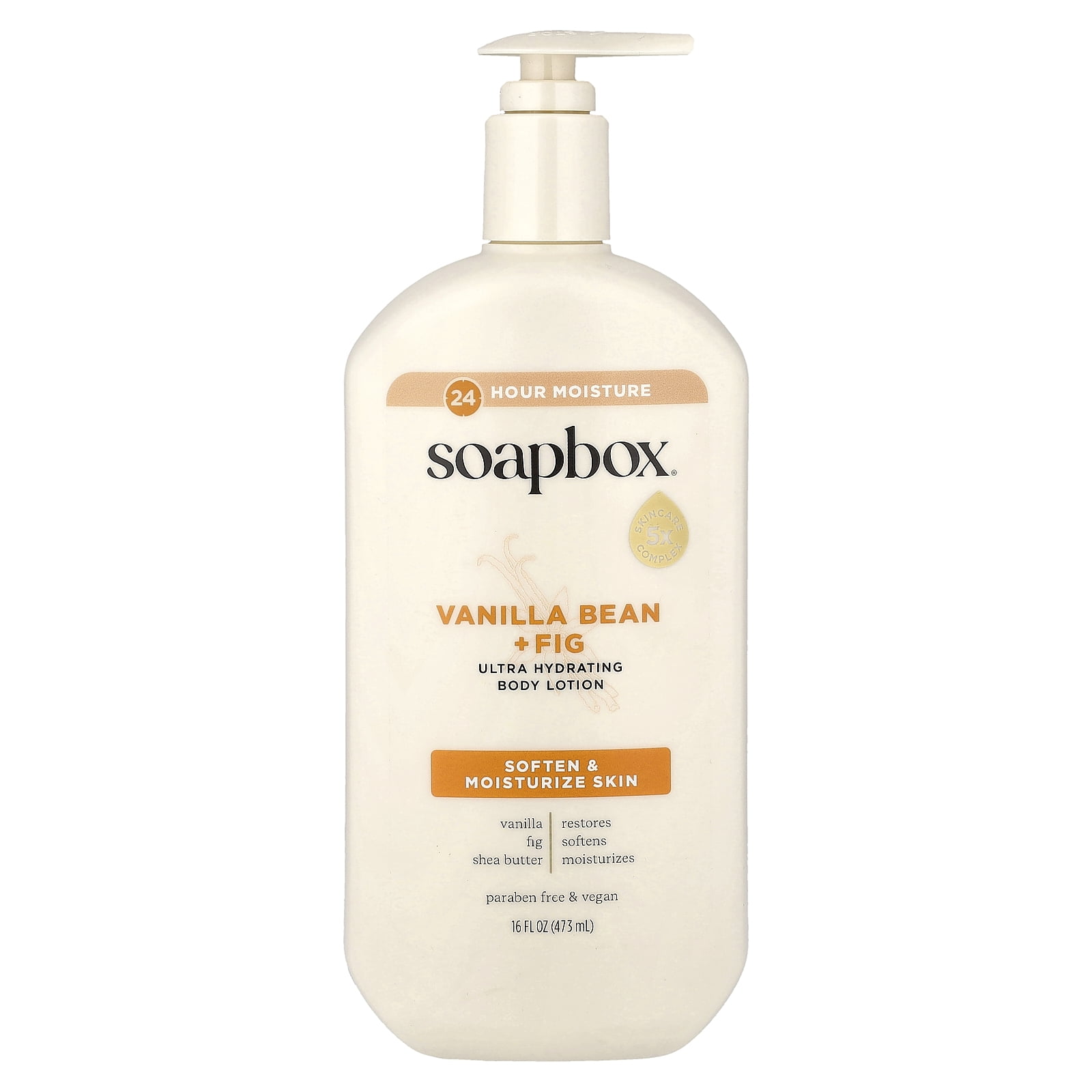 Soapbox Ultra Hydrating Body Lotion, Vanilla Bean + Fig, 16 fl oz (473 ...