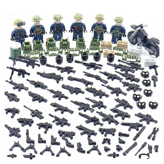 Soapjuice 6 Action Bricks Military Army Minifigures Armors Accessories ...