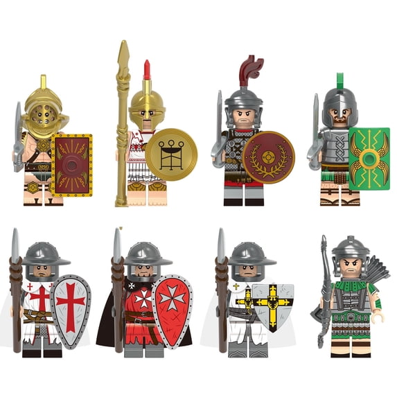 Soapjuice 8PCS Roman Soldier Spartan Female Warrior Templar Knight ...